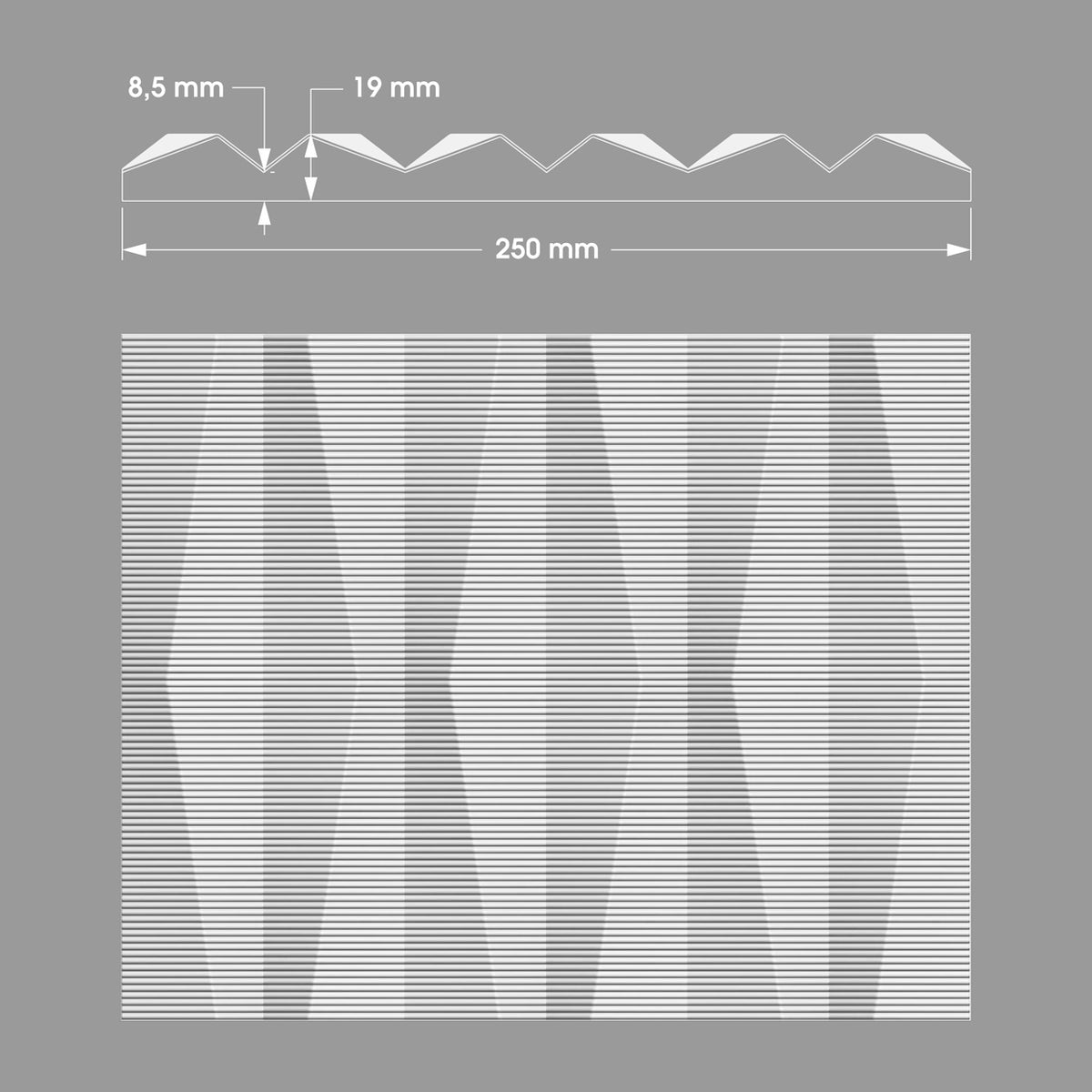 Moldura 3D Panel cresta - Garlanda
